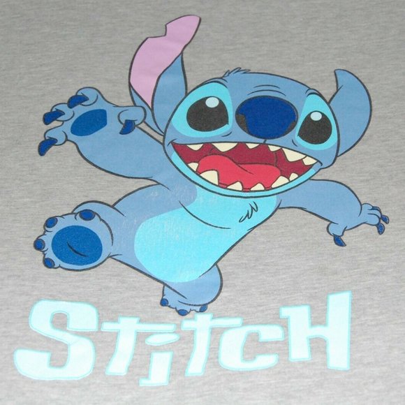 Disney | Shirts | Disney Stitch Lilo Growling Gray Xl Tshirt H667 ...